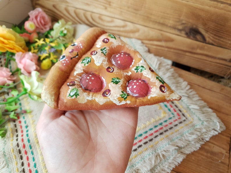 Handmade Toy Pizza Slice - Fun Car Pendant and Perfect Gift for Pizza ...
