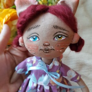 Handmade Fabric Cat Doll - Unique and Charming Gift - Etsy