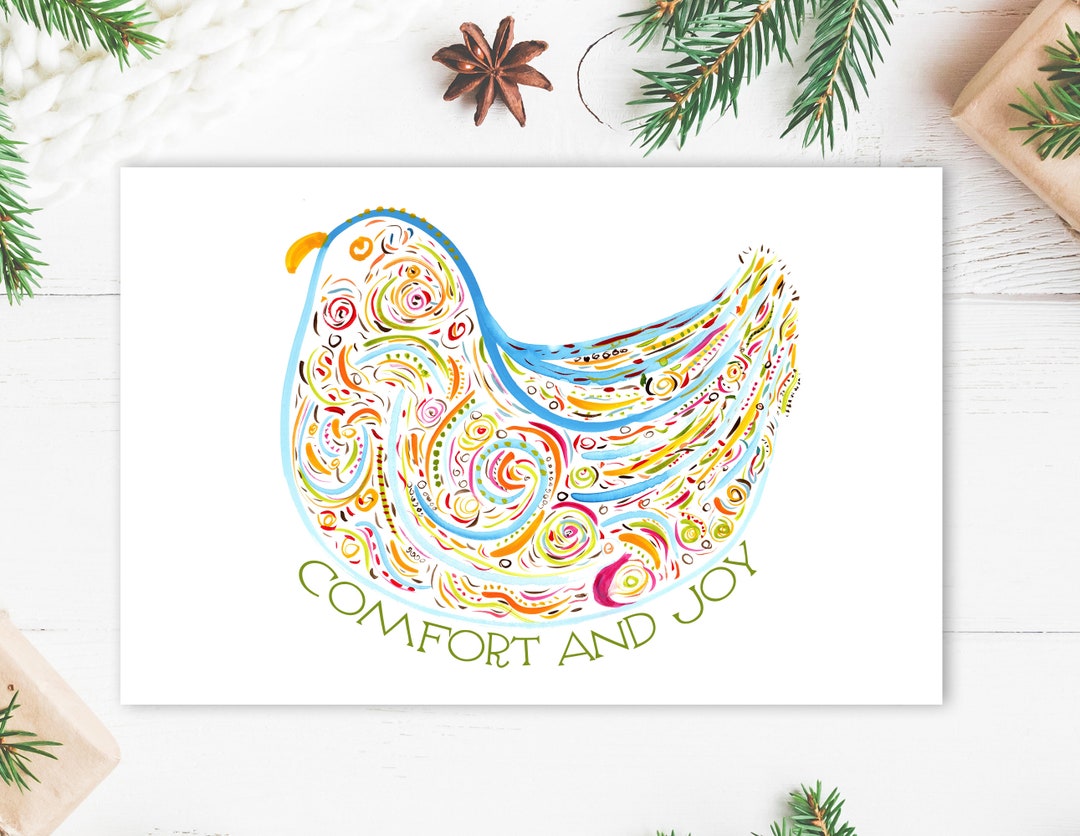 Custom Christmas Cards - Original Art Card - Bluebird Watercolor - Bird ...
