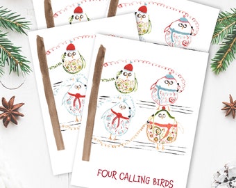 4 Calling Birds - Etsy