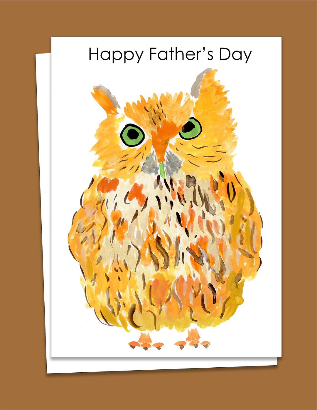 Herbie Father's Day Card - Cute Owl Character - Customizable - Etsy