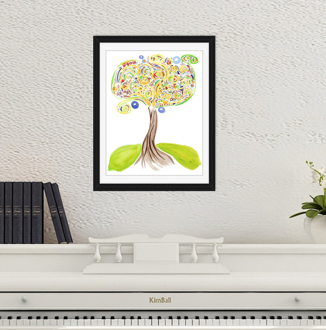 Flamenco - Print - Magical Trees Collection - Watercolor - Whimsical ...