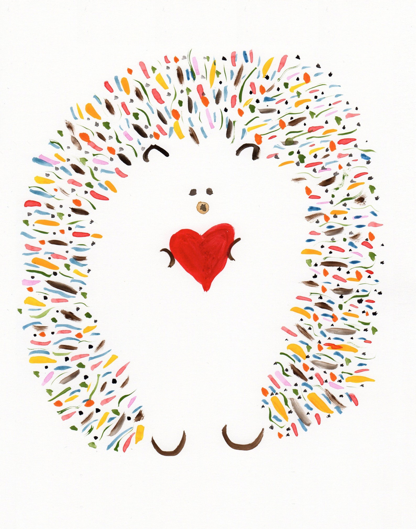 Cute Hedgehog Print love and Hedgehugs | Etsy