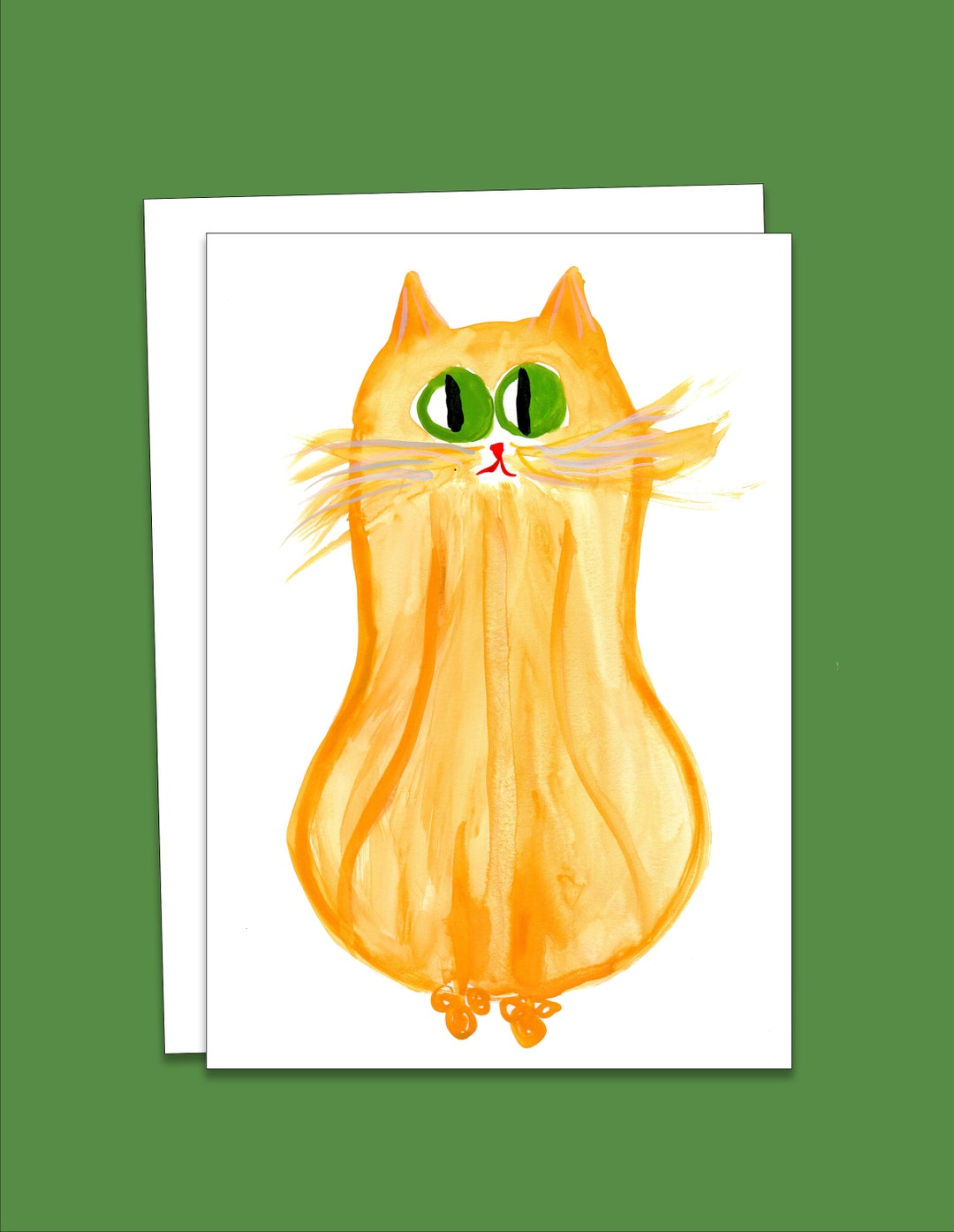 Squash Cat Cute Original Art CUSTOM Options - Etsy