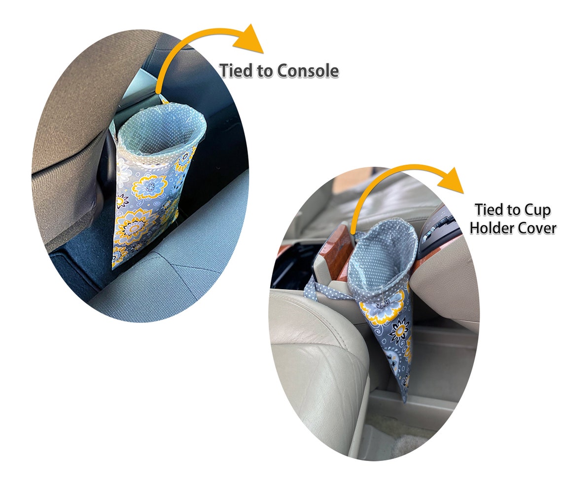 Car Trash Bag - Trash Bag for Car With Reusable Waterproof Liner and ...