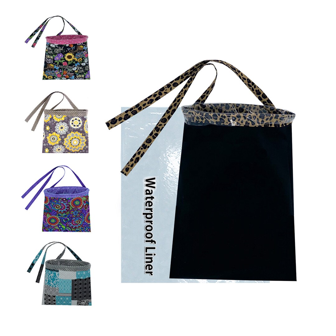 Black Leopard Car Trash Bag With Reusable Waterproof Liner and ...