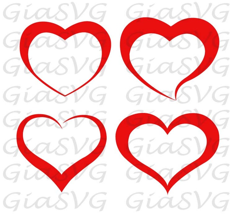 Split Hearts SVG Cut Files Hearts SVG or DXF Valentine Svg - Etsy Norway
