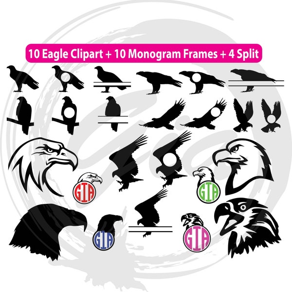 Eagle Monogram Svg - Etsy