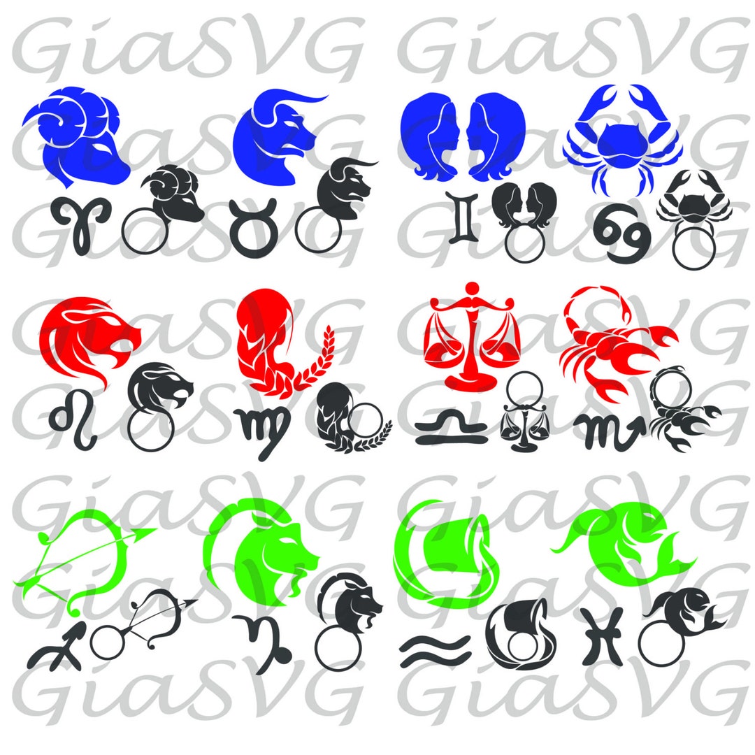 Zodiac Signs SVG Horoscope Svg Star Signs Svg Horoscope - Etsy