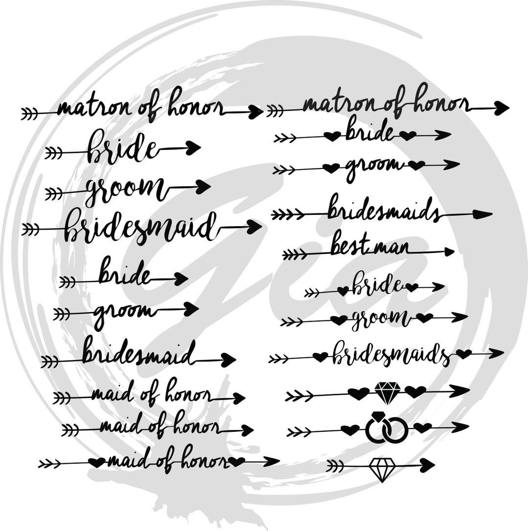 Wedding Arrows Bundle SVG, Marriage Svg, Wedding Svg, Wedding Ornaments ...