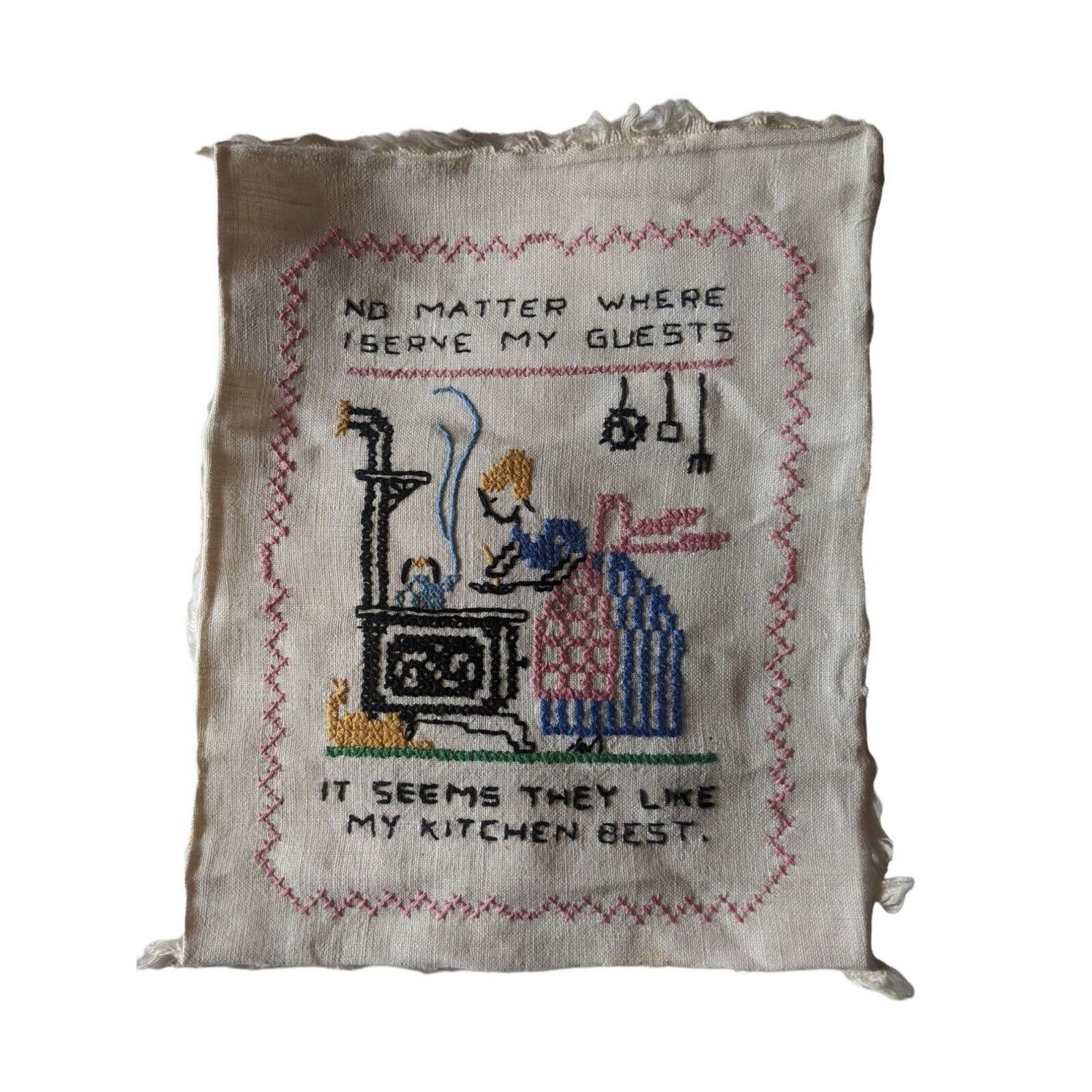 Vintage Complete Cross Stitch Kitchen Cooking Country Cottagecore ...
