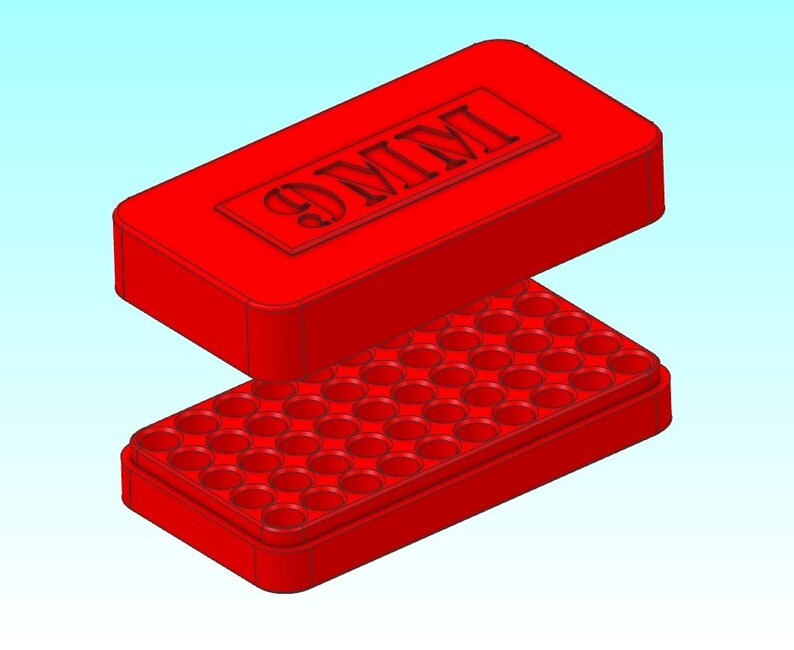 9mm Ammo Box (50 Round) STL for 3d Printing. - Etsy