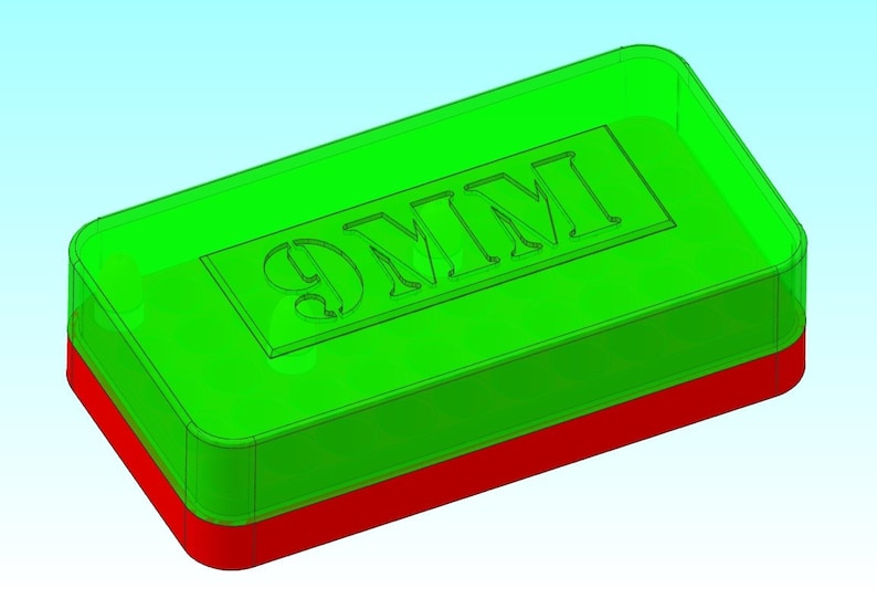 9mm Ammo Box (50 Round) STL for 3d Printing. - Etsy
