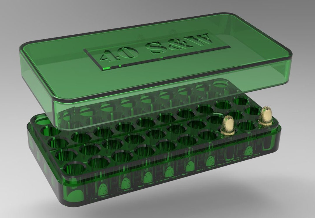 40 S&W (50 Round) Ammo Box STL. for 3D Printing. CNC - Etsy