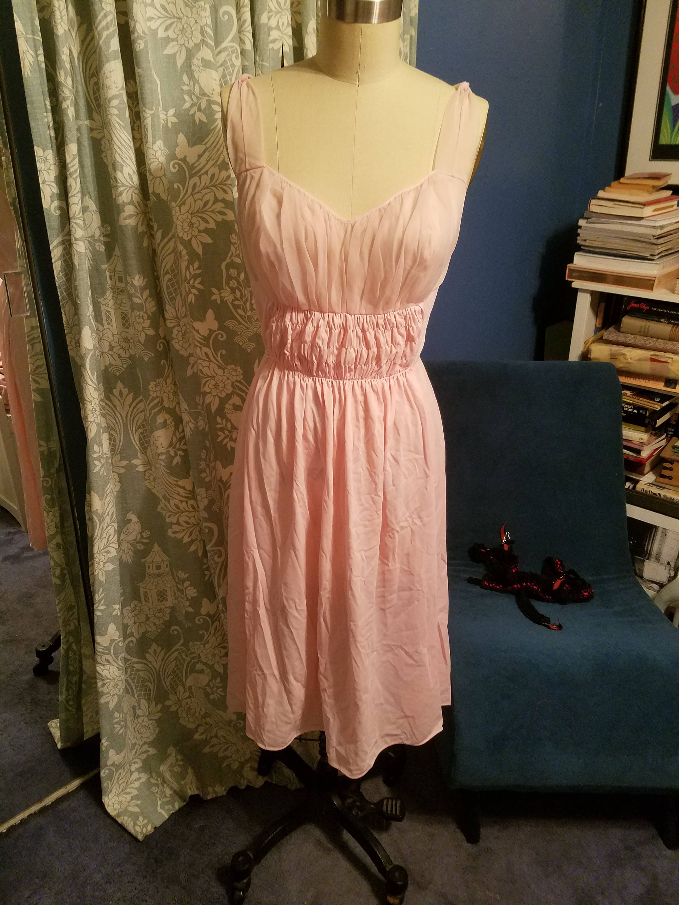 Vintage Pink 1960s Semi Sheer Negligee Nightgown - Etsy