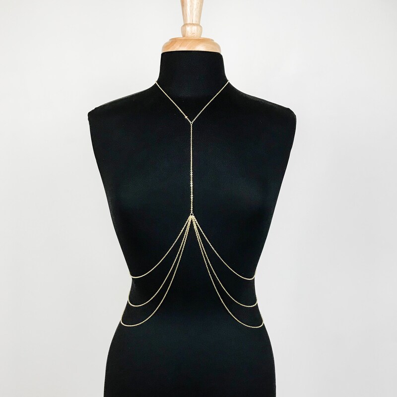 Gold Body Chain - Etsy