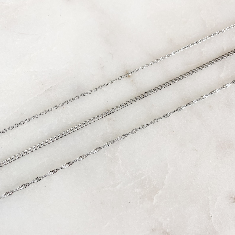 Silver Initial Letter Pendant Necklace - Etsy
