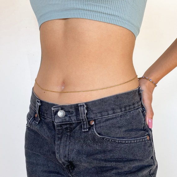 Stainless Steel Belly Waist Chain Gold or Silver Custom Size Handmade Non tarnish Etsy