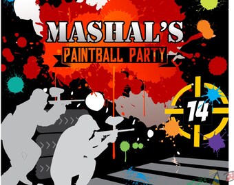 Paintball Themed Backdrop / Banner. DIY Digital File. - Etsy