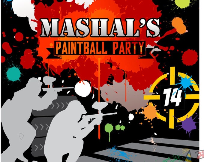 Paintball Themed Backdrop / Banner. DIY Digital File. - Etsy