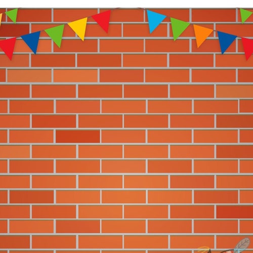 Brick Wall With Lamps Backdrop / Banner. DIY Digital File. - Etsy