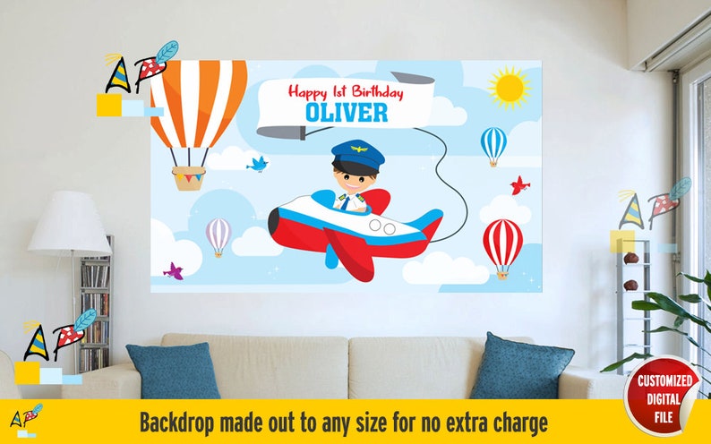 Airplane / Aeroplane / First Flight Themed Backdrop / Banner. - Etsy