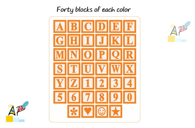 Printable Alphabet & Number Blocks With Bonus Symbols in 6 - Etsy