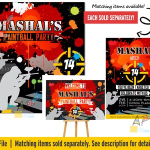 Paintball Themed Backdrop / Banner. DIY Digital File. - Etsy