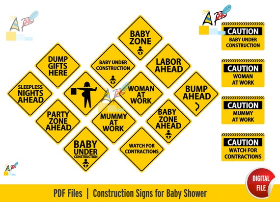 Construction Zone Baby Shower Dig It Construction Party Zone DIY