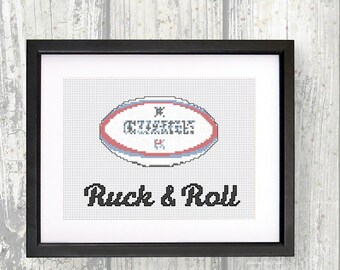 Rugby Cross Stitch - Etsy