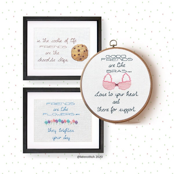 Best Friend Cross Stitch Pattern - Etsy
