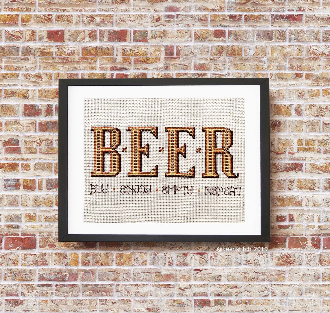 Beer Beer Themed Cross Stitch Pattern PDF. Dad Men Father | Etsy