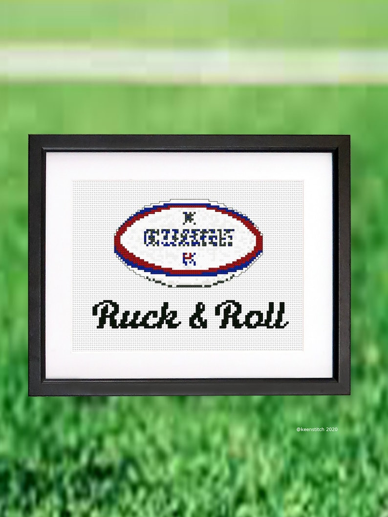 Ruck and Roll Rugby Themed Cross Stitch Pattern PDF Rugby - Etsy
