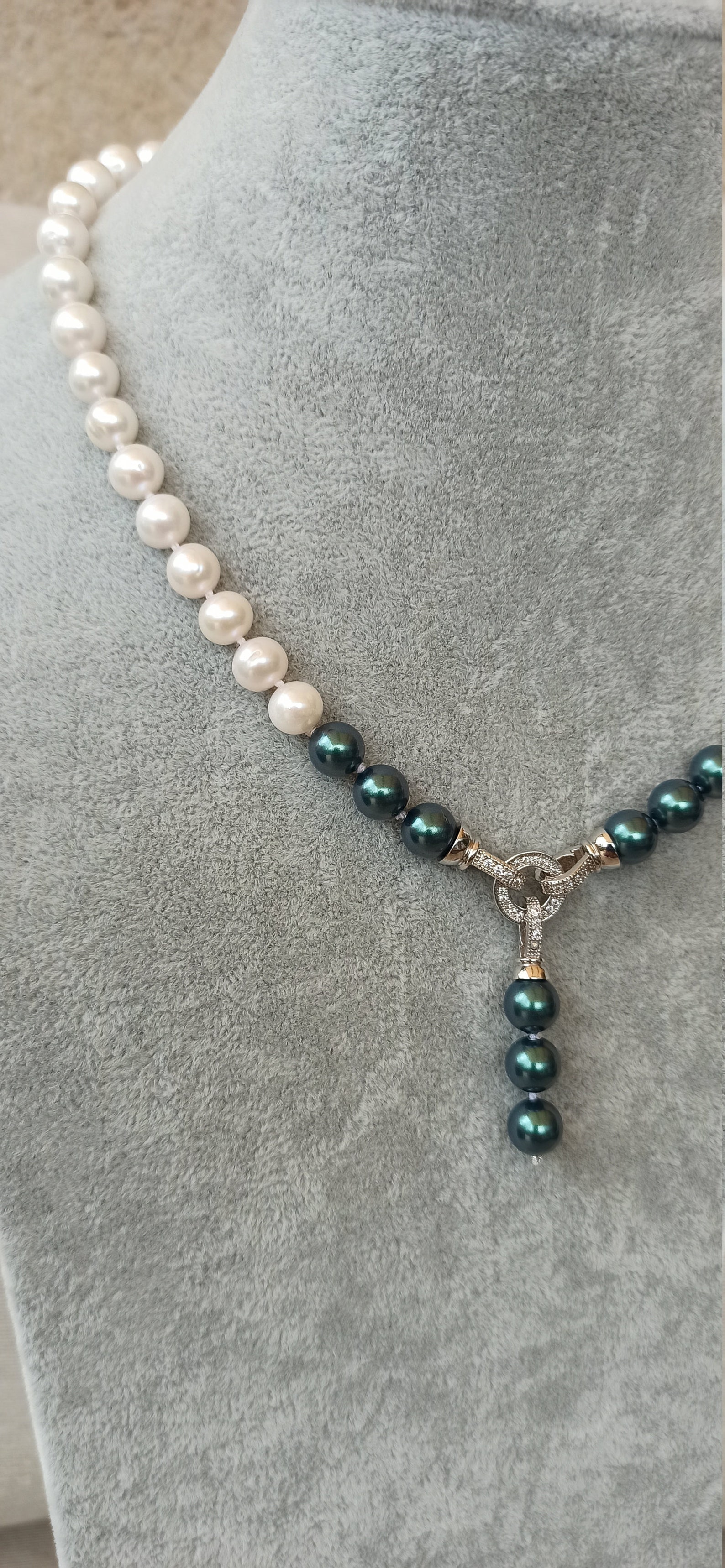 Necklace with a combination of Mallorca Pearls and Cultured | Etsy