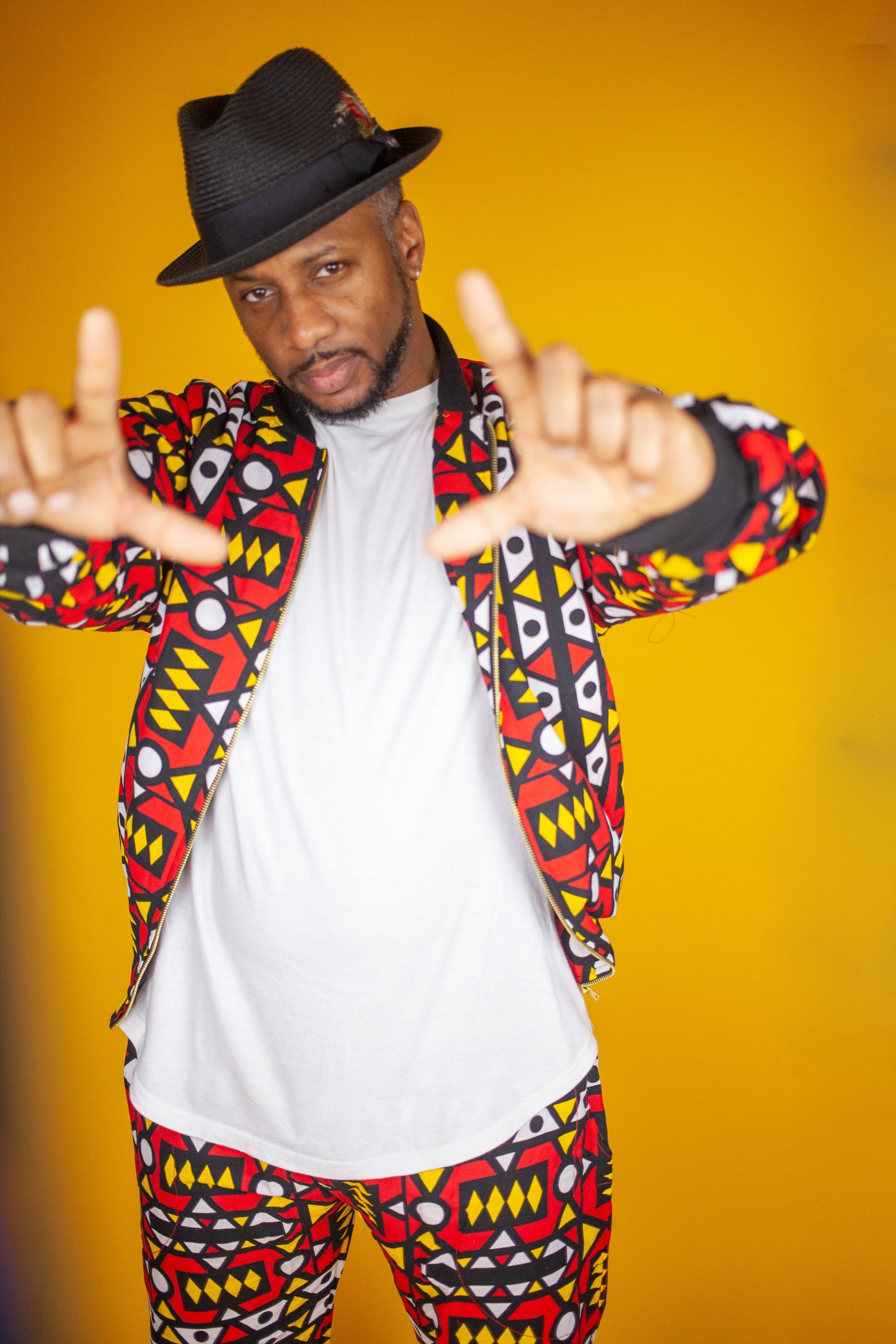 African Bomber Jacket in Electric Red / African Jacket Made in | Etsy