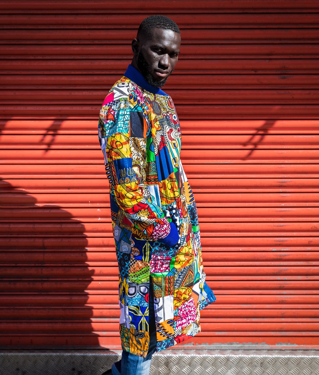 African Winter Coat, African Winter Trench Coat / Patchwork Coat Made ...