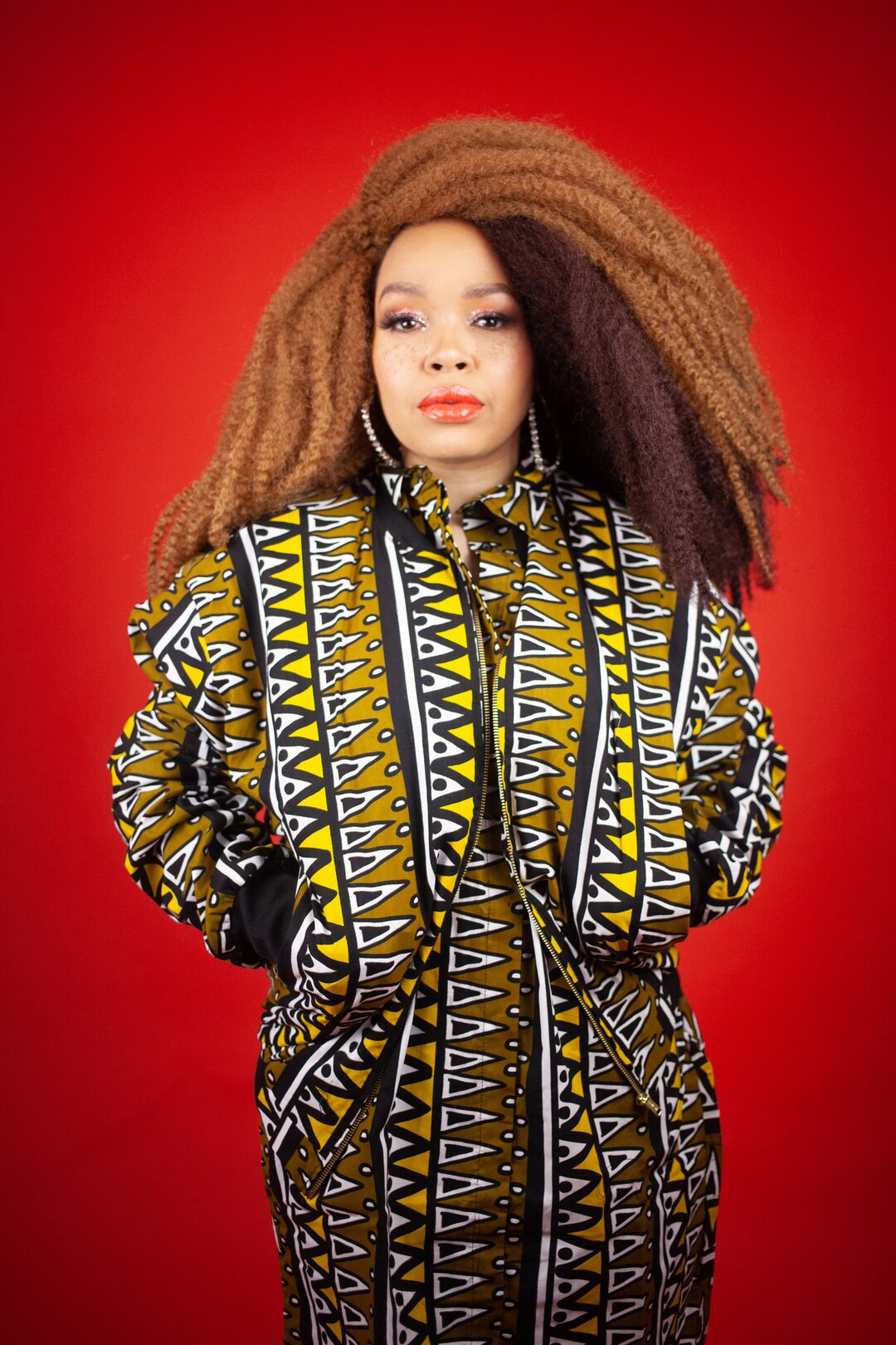 African Bomber Jacket in Earthy Tones Mud Cloth / Tracksuit Jacket Made ...