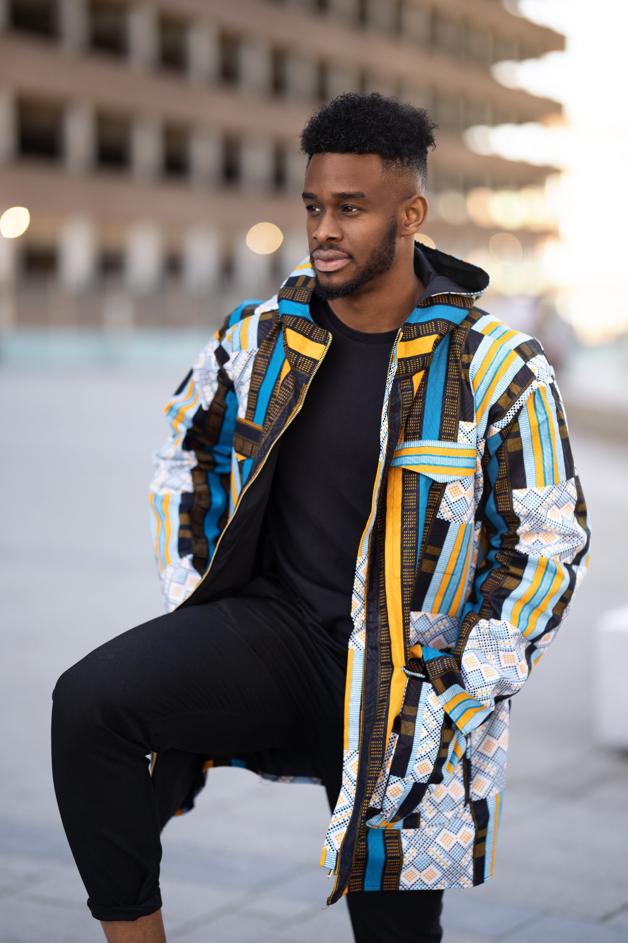 African Coat, African Puffer Jacket in Amazing Kente Print / Aztec ...