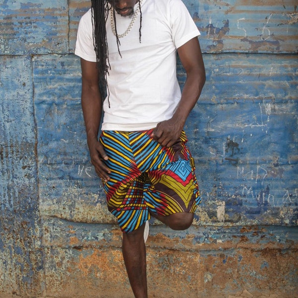 African Print Shorts - Etsy