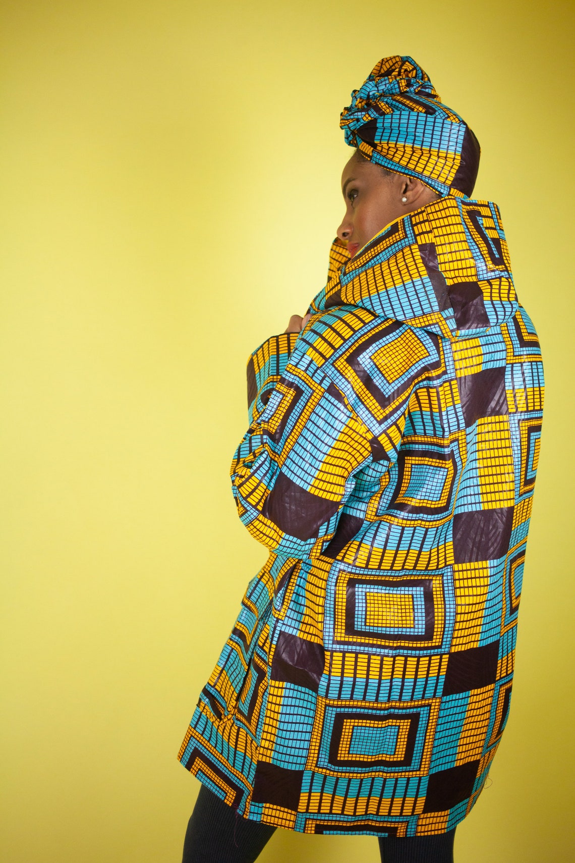 African Coat, African Summer Jacket in Kente Print / African Oversized ...
