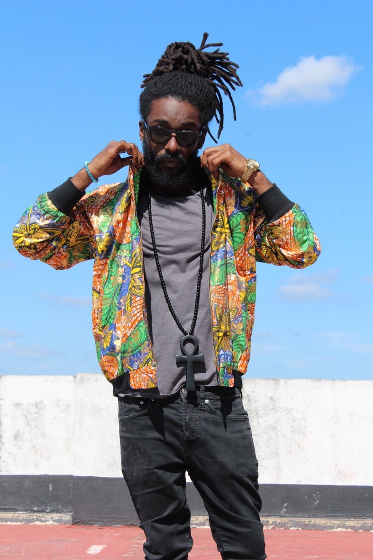 African Bomber Jacket in Brilliant Green & Gold Print / | Etsy