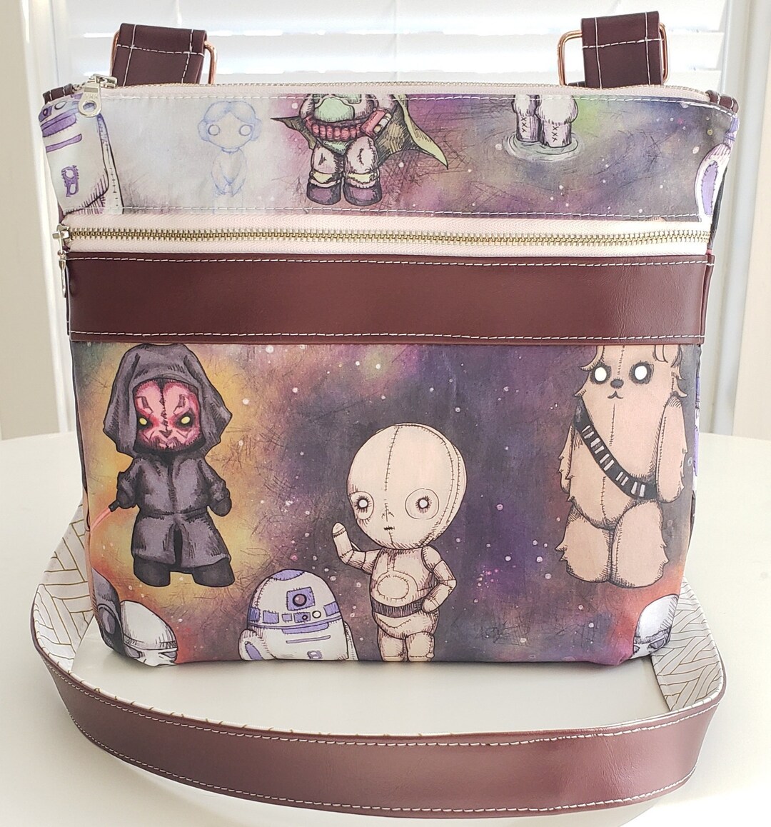 Star Wars Plush Characters Chewbacca Custom Crossbody / Shoulder Bag D ...