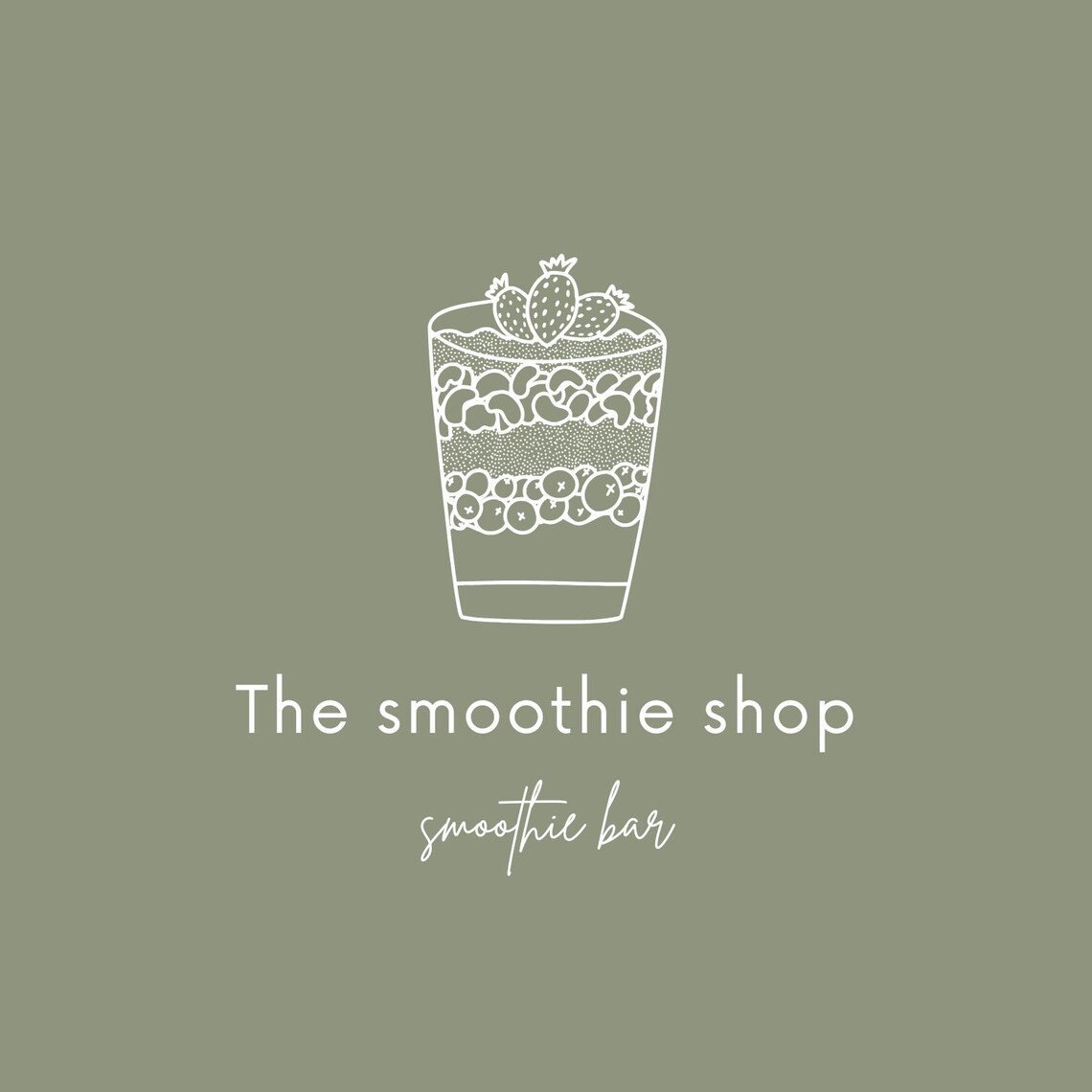 The Smoothie Shop - Logo for Smoothie Bars, Juice Cafés, and Wellness ...