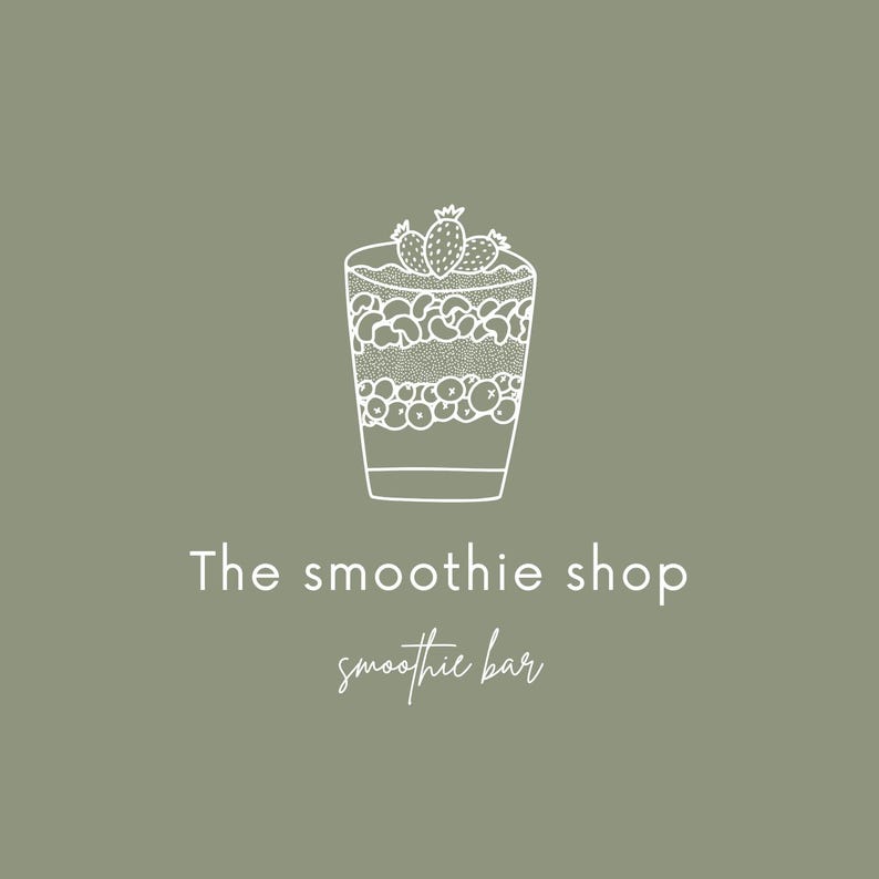 The Smoothie Shop - Logo for Smoothie Bars, Juice Cafés, and Wellness ...