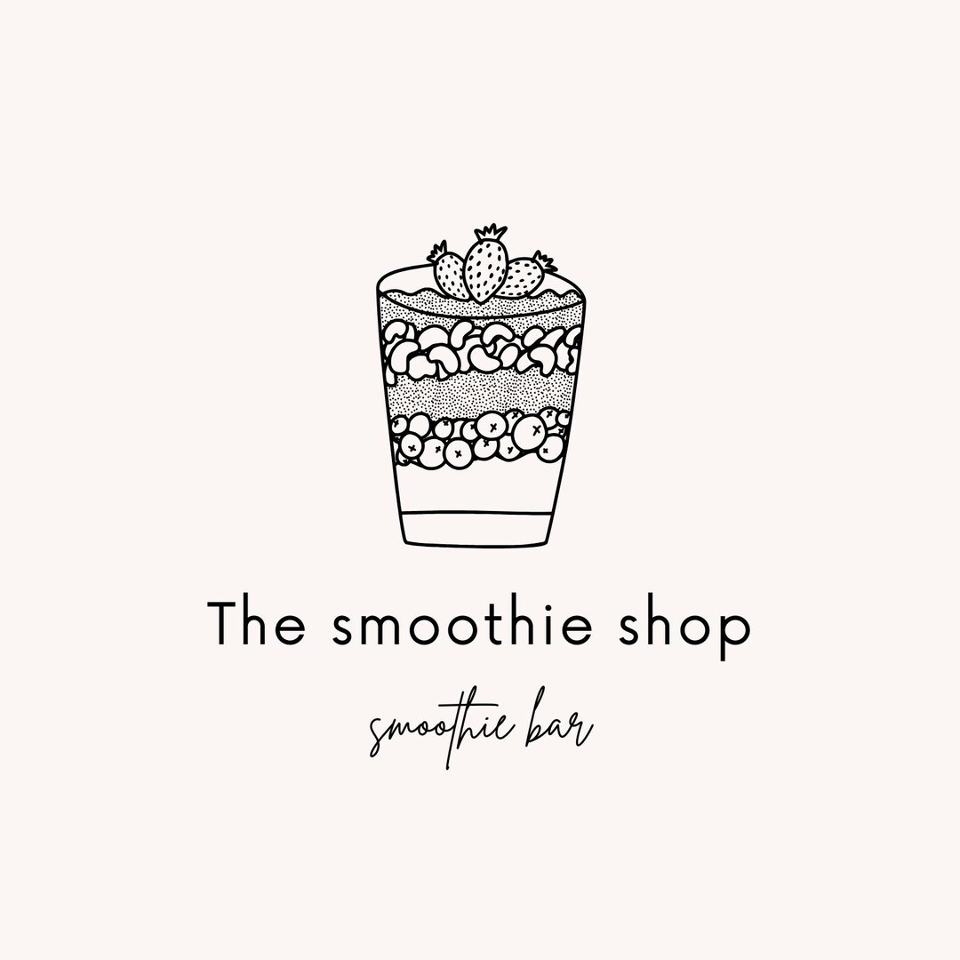 The Smoothie Shop - Logo for Smoothie Bars, Juice Cafés, and Wellness ...