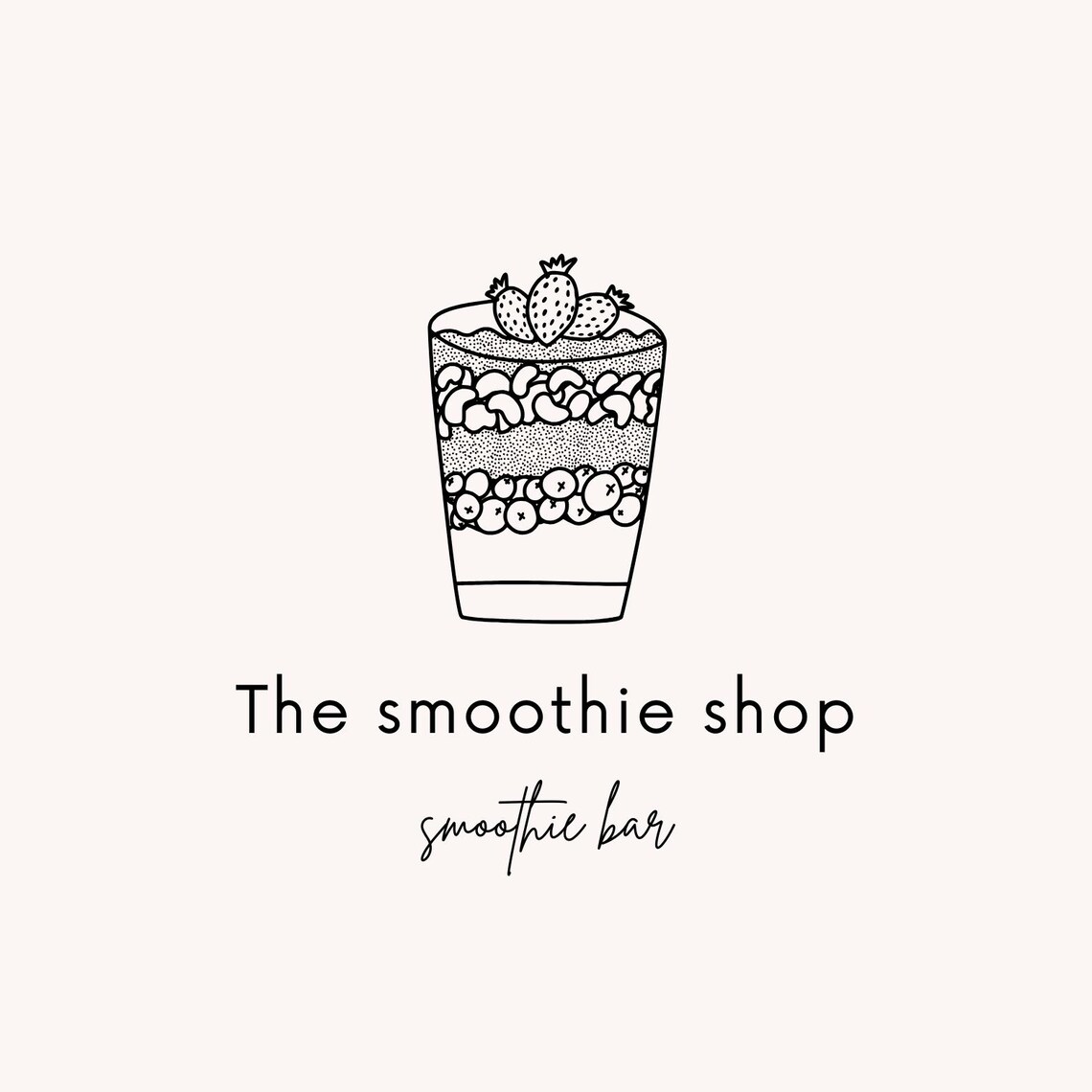 The Smoothie Shop - Logo for Smoothie Bars, Juice Cafés, and Wellness ...