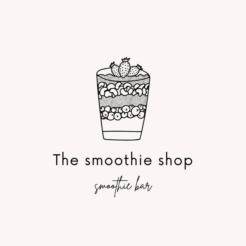 The Smoothie Shop - Logo for Smoothie Bars, Juice Cafés, and Wellness ...