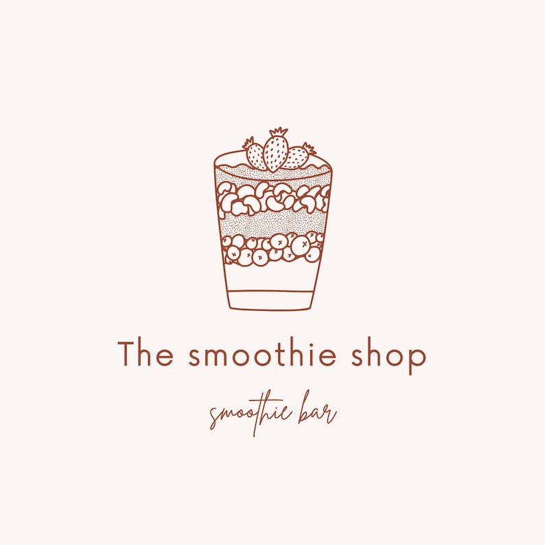 The Smoothie Shop - Logo for Smoothie Bars, Juice Cafés, and Wellness ...