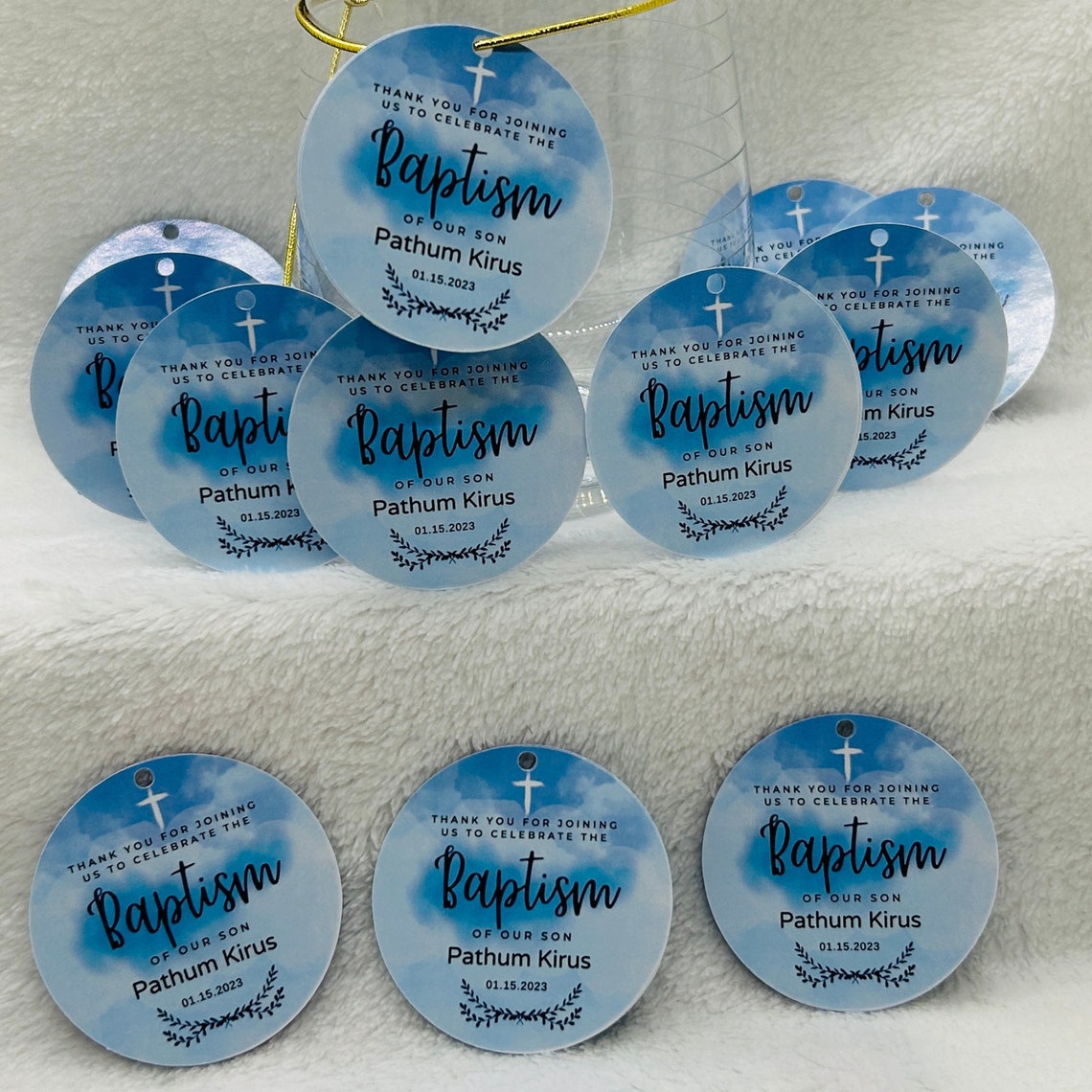 Personalized Baptism Favor Hang Tags Baby Boy Baptism Party Gift Tags ...