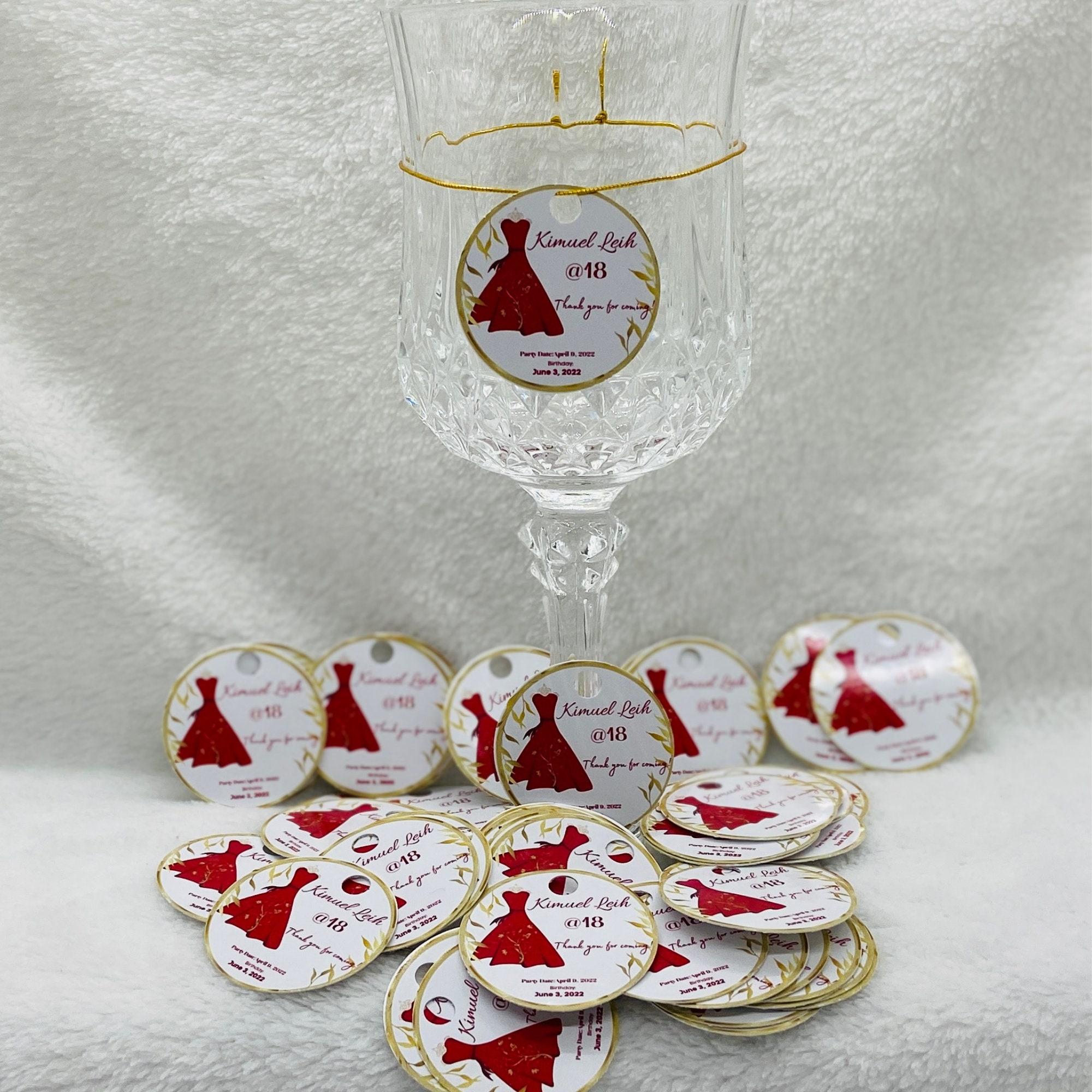 18th Birthday Personalized Gift Tags for Favors, Debut Tag, Product Tag ...